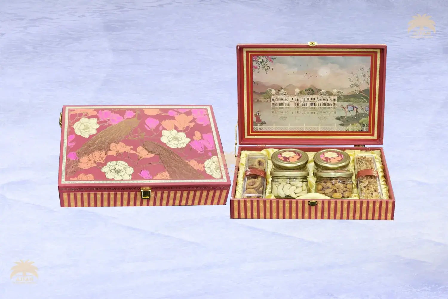 Ajfan Royal Udaipur Gift Box 6 X 100g Dry Fruits Ajfan Dates And Nuts